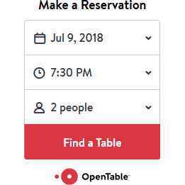 OpenTable reservations widget | Blog